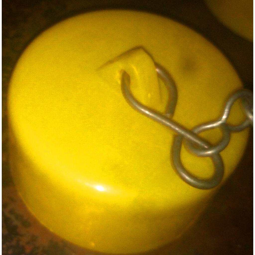 PVC (PP) 63mm Yellow Female Blank Cap with Chain | SAFEWORLD